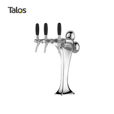 China TALOS Cobra Tap Tower Chrome 3-way Dispensing Tower Draft Beer Tower for sale