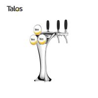 China TALOS Cobra Tap Tower Chrome 3-way Dispensing Tower Draft Beer Tower for sale