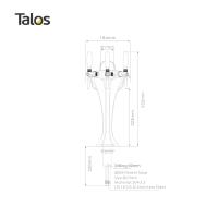 China TALOS Cobra Tap Tower Chrome 3-way Dispensing Tower Draft Beer Tower for sale