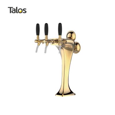 China TALOS Cobra Tap Tower PVD 3-way Dispensing Tower Draft Beer Tower for sale