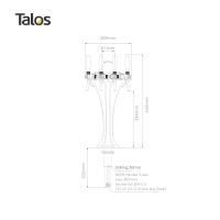 China TALOS Cobra Tap Tower PVD 4-way Dispensing Tower Draft Beer Tower for sale