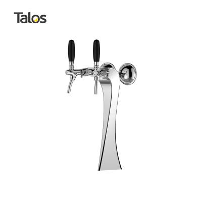 China TALOS Brage Tap Tower Chrome 2-way Dispensing Tower Draft Beer Tower for sale