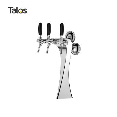 China TALOS Brage Tap Tower Chrome 3-way Dispensing Tower Draft Beer Tower for sale
