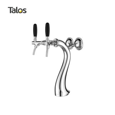 China Talos 2-Way Bar Device Drink Dispenser Tower Chrome Swan Beverage Dispensing Tower Tap Tower for sale