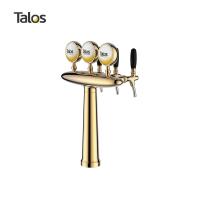 China TALOS Elliptical Tower Stainless Steel 3 Tap  Beer Dispensing Equipment Draft Beer Tower (PVD) for sale