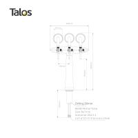 China TALOS Elliptical Tower Stainless Steel 3 Tap  Beer Dispensing Equipment Draft Beer Tower (PVD) for sale