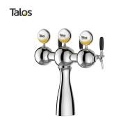 China TALOS Parisian Chrome Three Tap Beer Tower Silver Color for sale