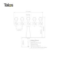 China TALOS Parisian 5 Way Dispensing Draft Beer Tower Chrome Silver Color for sale