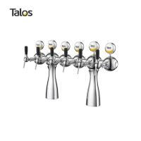 China TALOS Parisian Keg Tap Tower Chrome Finish With 7 Way Dispensing for sale