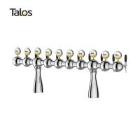 China TALOS Parisian Chrome 10 Faucet Beer Tower / Silver Kegerator Tower for sale