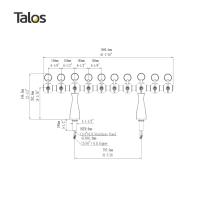 China TALOS Parisian Chrome 10 Faucet Beer Tower / Silver Kegerator Tower for sale