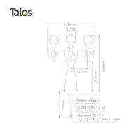 China TALOS Parisian PVD Three Tap Beer Tower Gold Color With Brass Body for sale