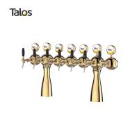 China TALOS Parisian PVD 7 Faucet Beer Tower Gold Color Food Grade for sale
