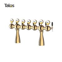 China TALOS Parisian PVD 7 Faucet Beer Tower Gold Color Food Grade for sale