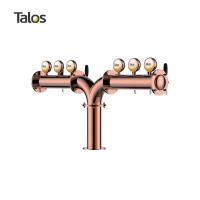 China Red Bronze M Type Stainless Steel 6 Tap Tower Beer Dispensing Draft Beer Tower for sale