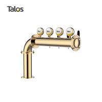 China TALOS L Tower Stainless Steel 4 Tap Tower 102mm Beer Dispensing Equipment Draft Beer Tower (LED,PVD) for sale