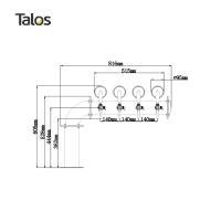 China TALOS L Tower Stainless Steel 4 Tap Tower 102mm Beer Dispensing Equipment Draft Beer Tower (LED,Red Bronze) for sale