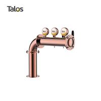 China TALOS L Tower Stainless Steel 3 Tap Tower 102mm Beer Dispensing Equipment Draft Beer Tower (LED,Red Bronze) for sale
