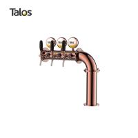 China Red Bronze Stainless Steel Kegerator 3 Tap Tower L Type For Beer Dispensing for sale