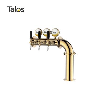 China TALOS L Tower Stainless Steel 3 Tap Tower 85mm Beer Dispensing Equipment Draft Beer Tower (PVD) for sale