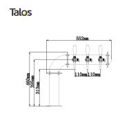 China TALOS L Tower Stainless Steel 3 Tap Tower 85mm Beer Dispensing Equipment Draft Beer Tower (Red Bronze) for sale