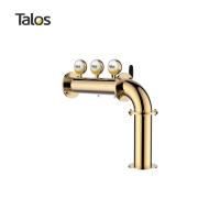 China TALOS L Tower Stainless Steel 3 Tap Tower 102mm Beer Dispensing Equipment Draft Beer Tower (LED,PVD) for sale