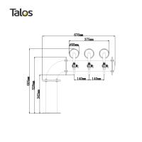 China TALOS L Tower Stainless Steel 3 Tap Tower 102mm Beer Dispensing Equipment Draft Beer Tower (LED,PVD) for sale