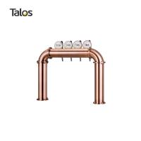 China TALOS U Tower Stainless Steel 4 Tap Tower 85mm Beer Dispensing Equipment Draft Beer Tower (Red Bronze) for sale
