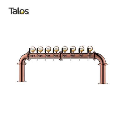 China TALOS U Tower Stainless Steel 8 Tap Tower 102mm Red Bronze Color for sale