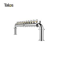 China TALOS U Tower Stainless Steel 10 Tap Tower 102mm Beer Dispensing Equipment Draft Beer Tower (Polished) for sale