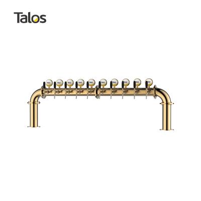 China TALOS U Tower Stainless Steel 10 Tap Tower 102mm Beer Dispensing Equipment Draft Beer Tower (PVD) for sale
