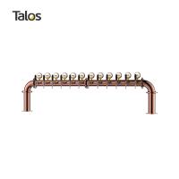 China TALOS U Tower Stainless Steel 12 Tap Tower 102mm Beer Dispensing Equipment Draft Beer Tower (Red Bronze) for sale