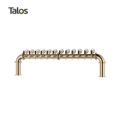 China TALOS Stainless Steel 12 Tap PVD Beer Faucet Tower U Style for sale