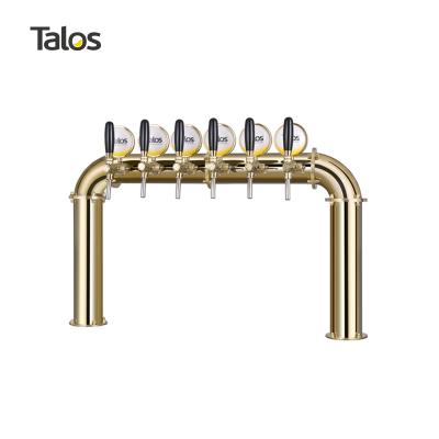 China 304 Stainless Steel 6 Tap Tower 85mm Draft Beer Tower U Shaped for sale