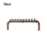 China TALOS U Tower Stainless Steel 10 Tap Tower 102mm Beer Dispensing Equipment Draft Beer Tower (Red Bronze) for sale