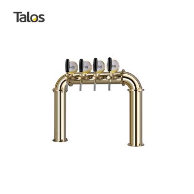 China TALOS U Tower Stainless Steel 4 Tap Tower 85mm Beer Dispensing Equipment Draft Beer Tower (PVD) for sale
