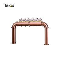 China TALOS U Tower Stainless Steel 6 Tap Tower 85mm Beer Dispensing Equipment Draft Beer Tower (Red Bronze) for sale