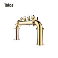 China TALOS U Tower Stainless Steel 4 Tap Tower 102mm Beer Dispensing Equipment Draft Beer Tower (PVD) for sale