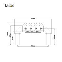 China TALOS U Tower Stainless Steel 4 Tap Tower 102mm Beer Dispensing Equipment Draft Beer Tower (PVD) for sale
