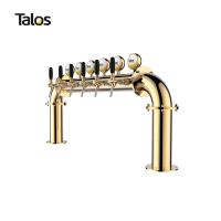 China TALOS U Tower Stainless Steel 6 Tap Tower 102mm Beer Dispensing Equipment Draft Beer Tower (PVD) for sale