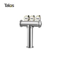 China TALOS T Tower Stainless Steel 3 Tap Tower 85mm Beer Dispensing Equipment Draft Beer Tower (Polished) for sale