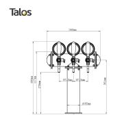 China TALOS T Style Stainless Steel 3 Faucet Draft Beer Tower Red Bronze Color for sale