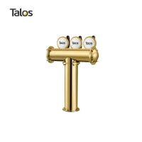 China TALOS T Tower Stainless Steel 3 Tap Tower 85mm Beer Dispensing Equipment Draft Beer Tower (PVD) for sale