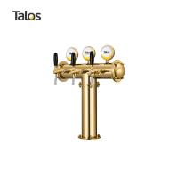 China TALOS T Tower Stainless Steel 3 Tap Tower 102mm Beer Dispensing Equipment Draft Beer Tower (PVD, LED) for sale