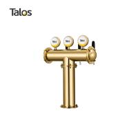 China TALOS T Tower Stainless Steel 3 Tap Tower 102mm Beer Dispensing Equipment Draft Beer Tower (PVD, LED) for sale