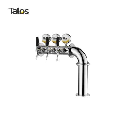 China L Style Stainless Steel Triple Faucet Beer Tower 85mm Column for sale