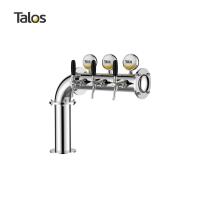 China TALOS Stainless Steel Triple Beer Tap Tower L Shaped Polished for sale