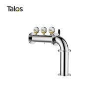 China TALOS Stainless Steel Triple Beer Tap Tower L Shaped Polished for sale