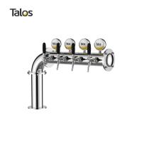 China TALOS L Tower Stainless Steel 4 Tap Tower 102mm Beer Dispensing Equipment Draft Beer Tower (LED,Polished) for sale