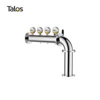 China TALOS L Tower Stainless Steel 4 Tap Tower 102mm Beer Dispensing Equipment Draft Beer Tower (LED,Polished) for sale